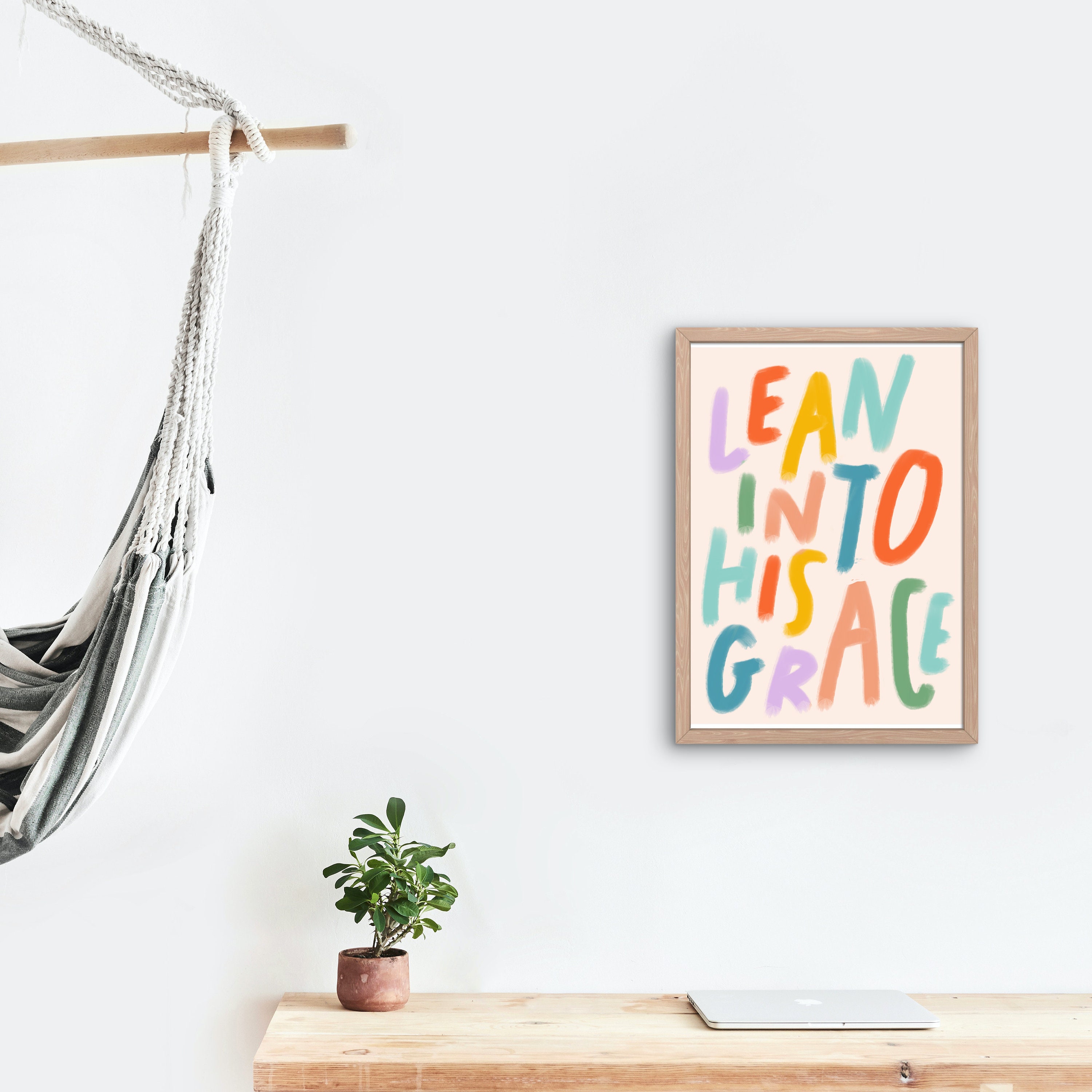 Lean Into His Grace Abstract Art Print Inspirational - Etsy