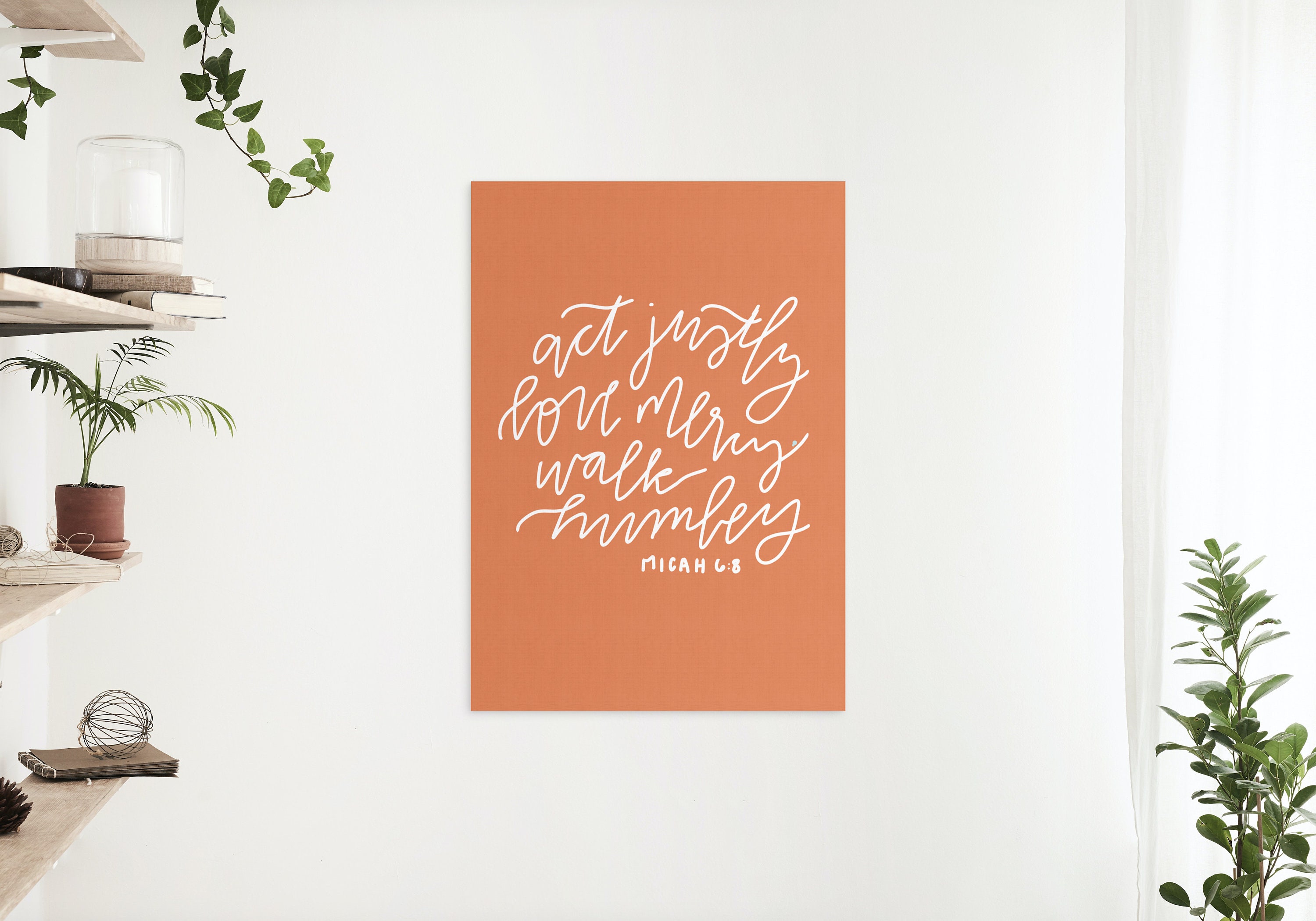 Bible Verse Wall Art | Micah 6:8 Quote | Christian Modern Art ...