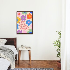 Scripture Art Printable, Consider the Wildflowers, Matthew 6:28 Bible ...