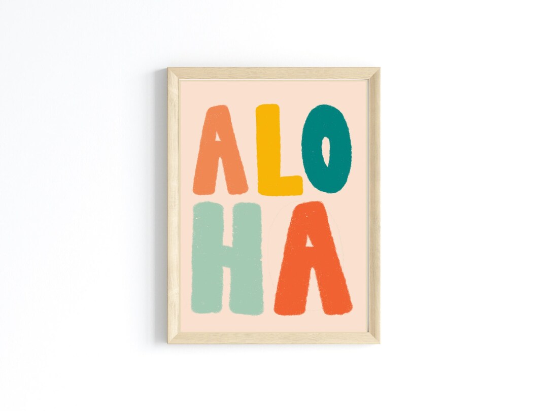 Beachy Wall Art Print | Aloha Printable | Summer Print | Beach ...