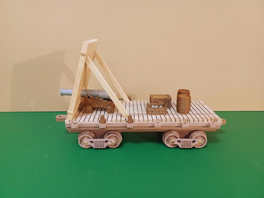 12 Inch Civil War Flat Car With Small Naval Cannon - Etsy