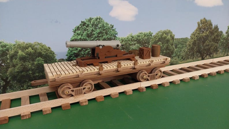 14 Inch Civil War Flat Car With Large Naval Cannon - Etsy