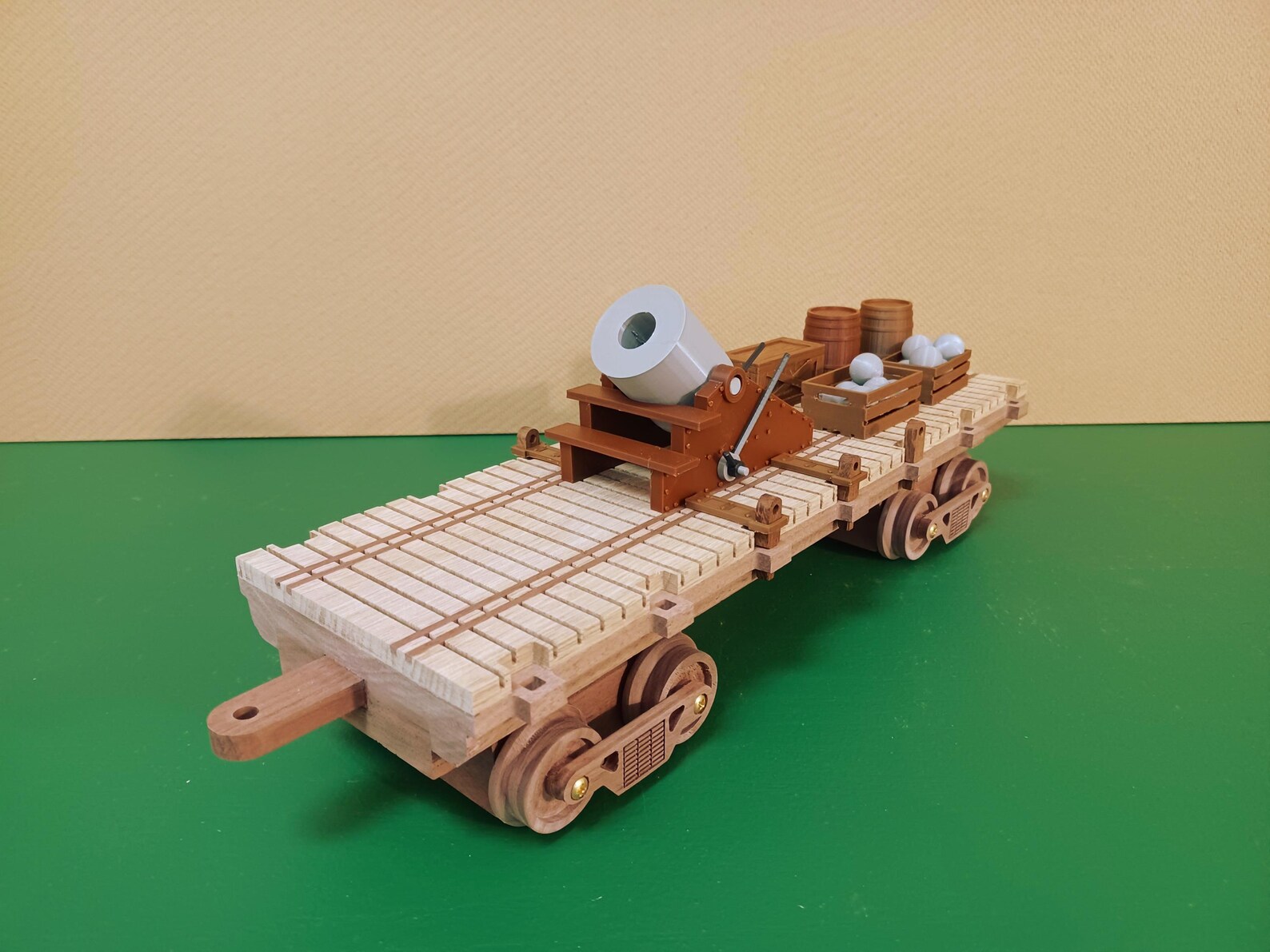 14 Inch Civil War Flat Car With Mortar Cannon - Etsy