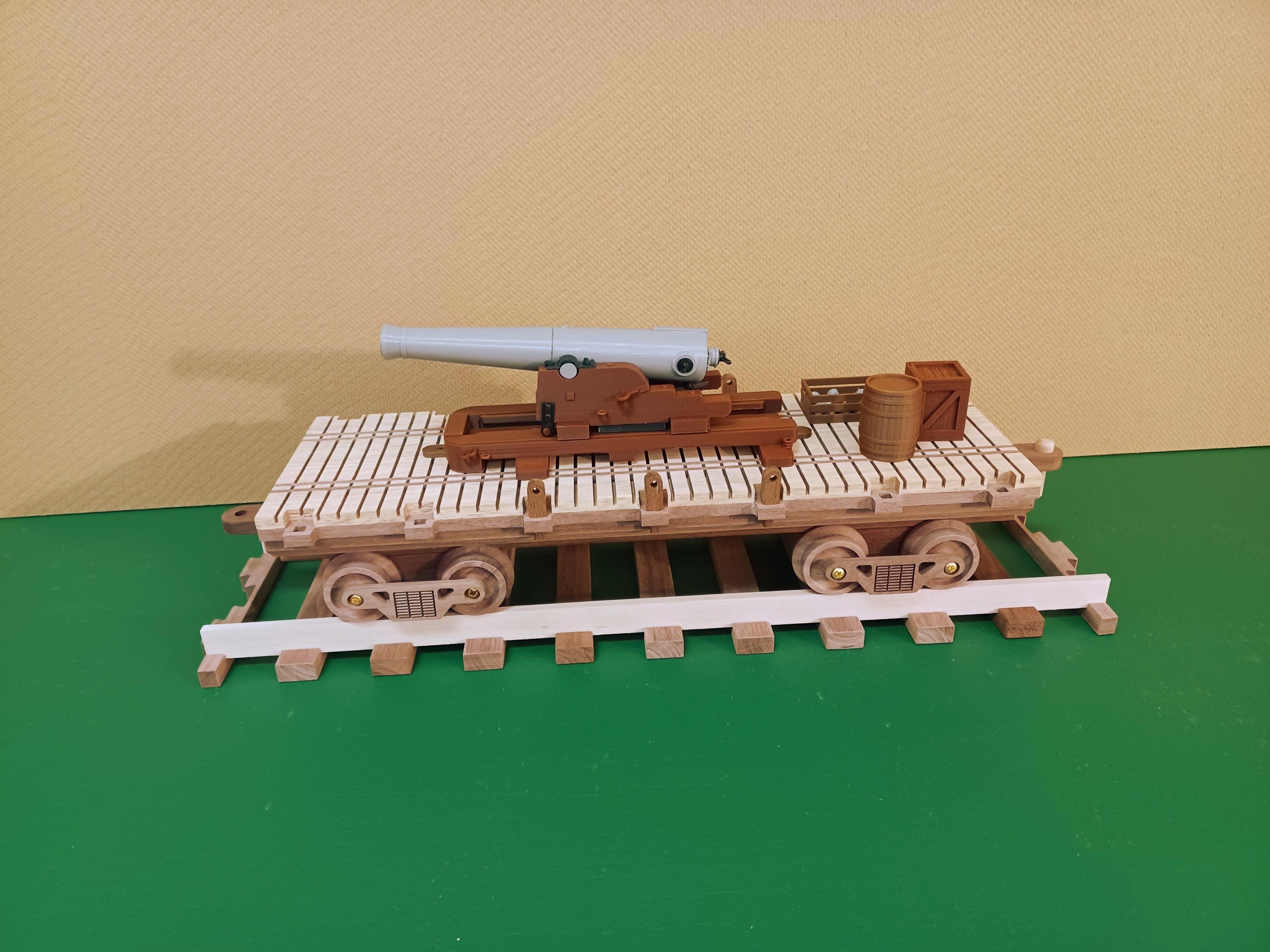 14 Inch Civil War Flat Car With Large Naval Cannon - Etsy