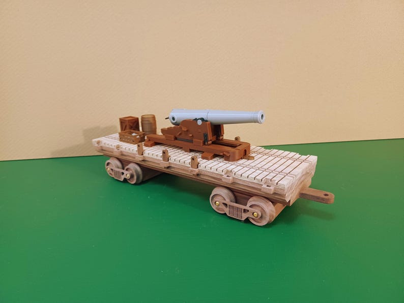 14 Inch Civil War Flat Car With Large Naval Cannon - Etsy