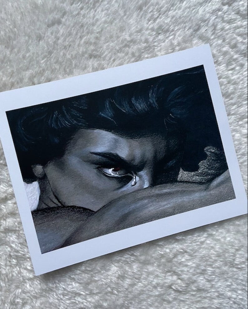 Fallen Angel Handdrawn Print - Etsy