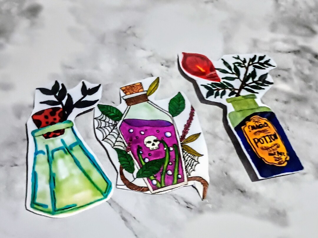 Potion Bottle Stickers/ Goth/ Spooky/emo/ Water Bottle/fun/decor ...
