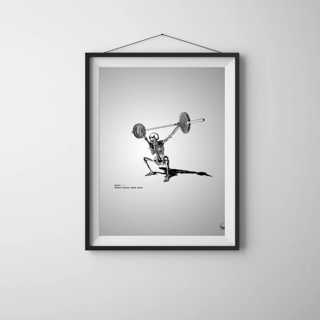 Snatch - Minimalist Functional Anatomy Art Print | Printable Anatomy ...