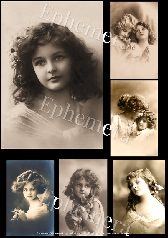 Grete Reinwald Edwardian Vintage Postcards Collage Sheet. for - Etsy