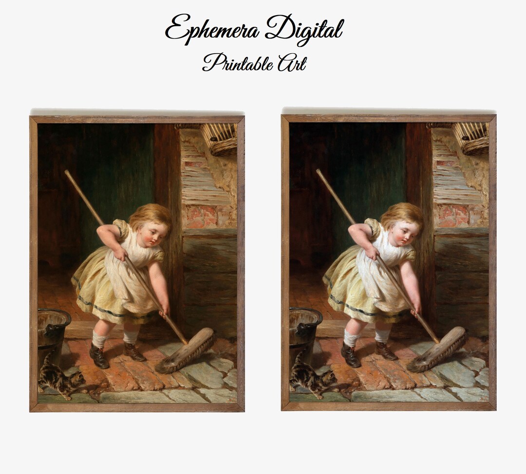 Printable Image From Original Oil Painting 1872 With Little Girl ...