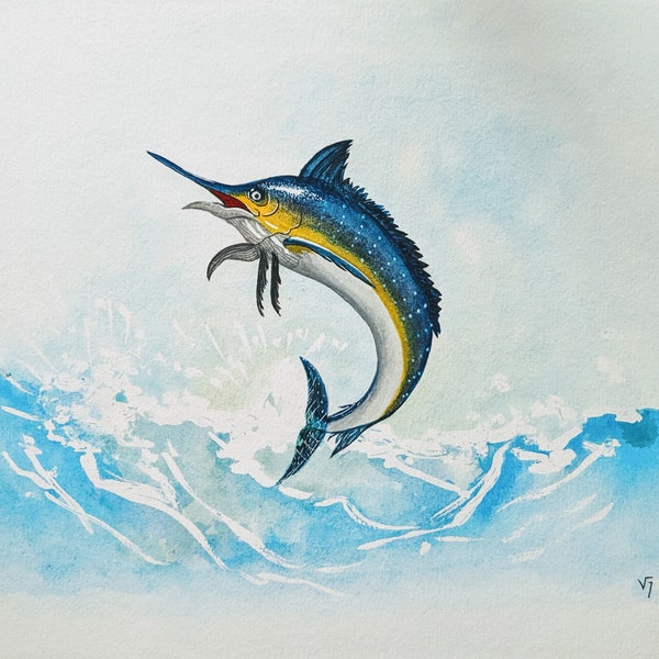 Marlin Print - Etsy
