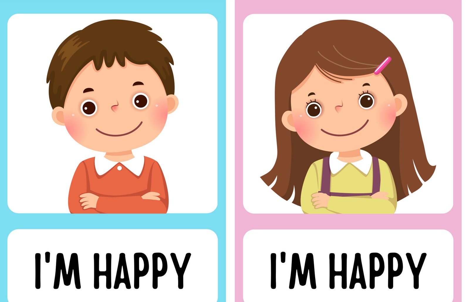Emotions Flash Card - Etsy
