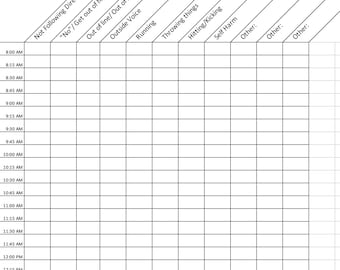 Behavior Documentation & Progress Monitoring Logs Aqua - Etsy