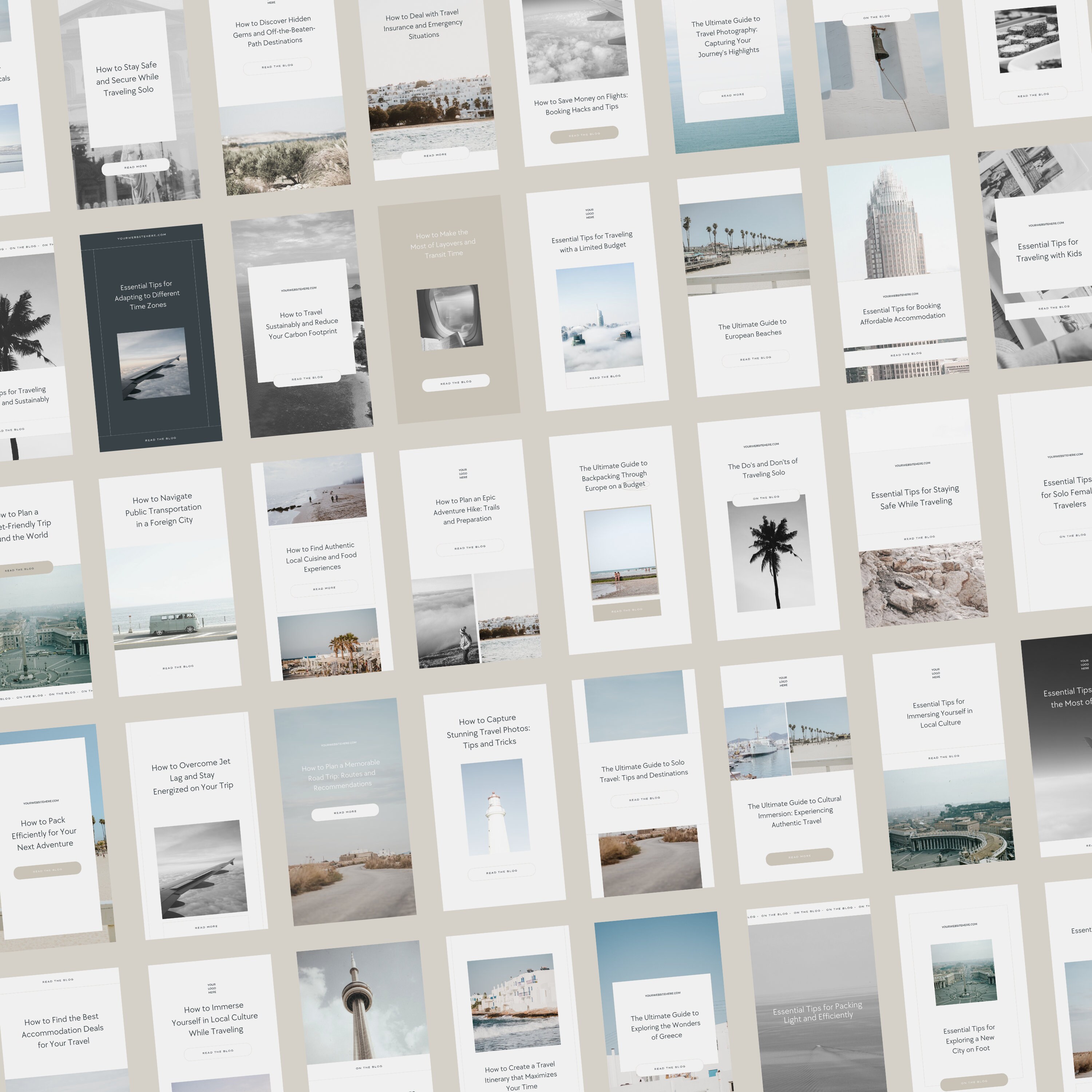100 Travel Pinterest Pin Canva Templates, Canva Pinterest Templates ...