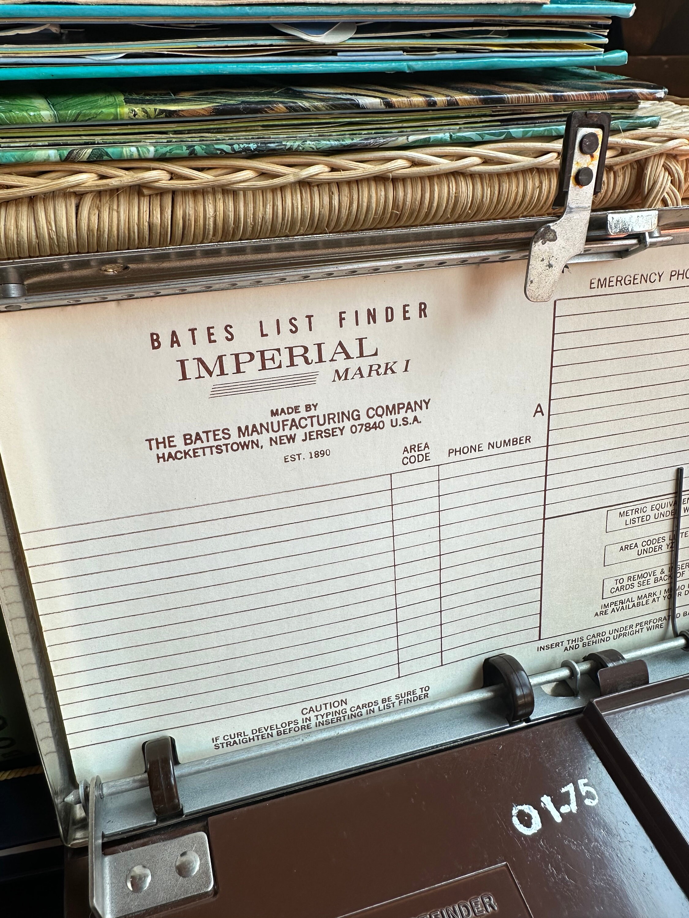 Bates List Finder Imperial Mark I Metal Desktop Address - Etsy