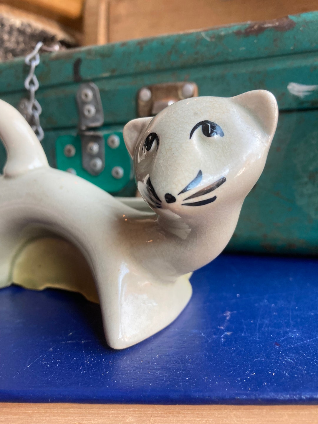 Vintage Small Cat Planter Ceramic Collectable Decor MCM - Etsy