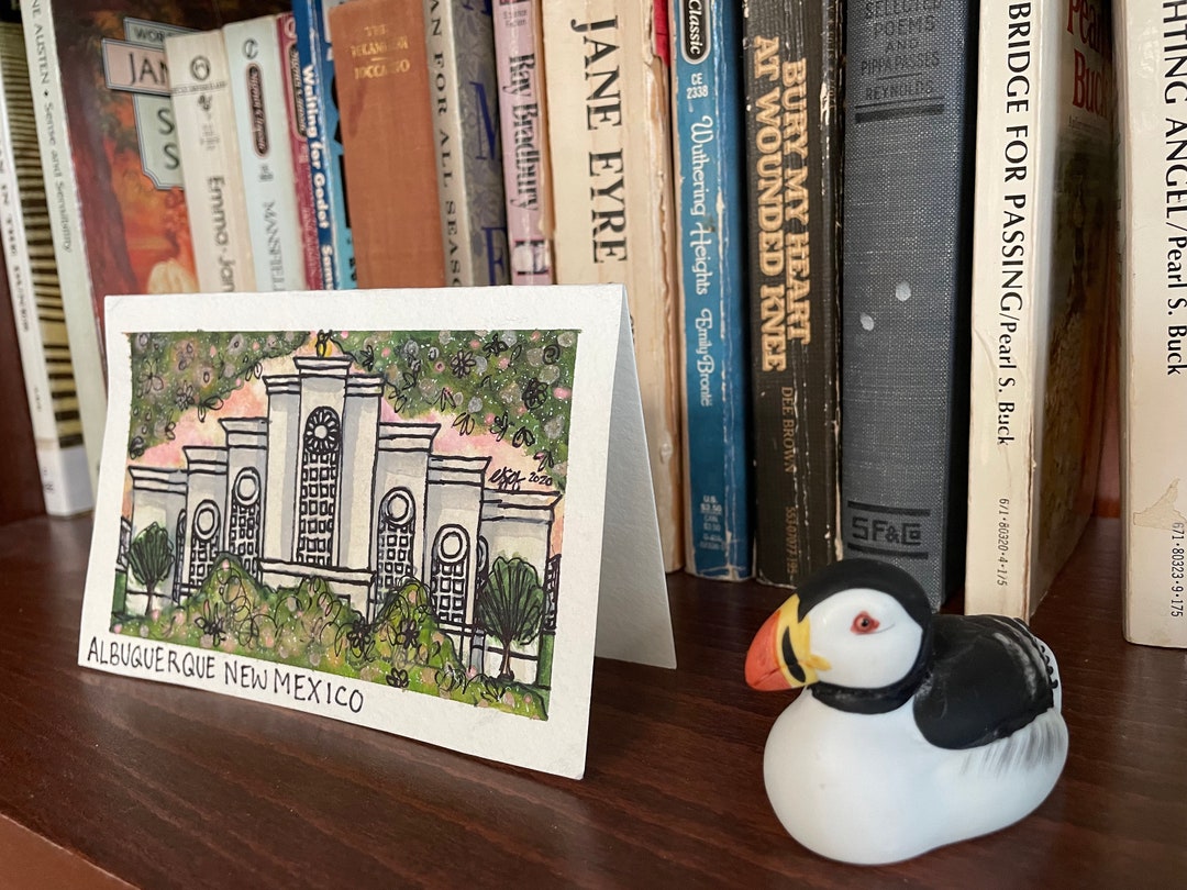 Albuquerque, New Mexico Temple Watercolor Greeting Card - Etsy