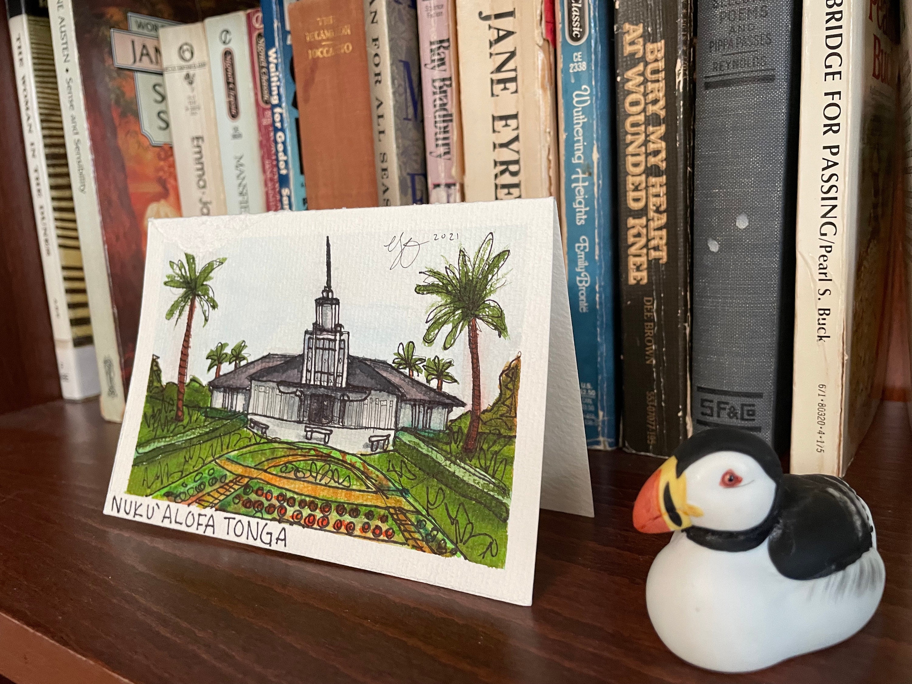 Nuku Alofa, Tonga Temple Watercolor Greeting Card - Etsy