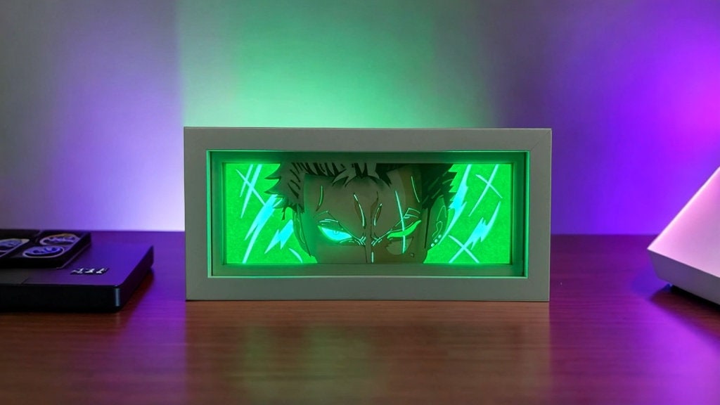 Luffy One Piece LED Light Box With Anime Paper Carving Gear 5 - Etsy