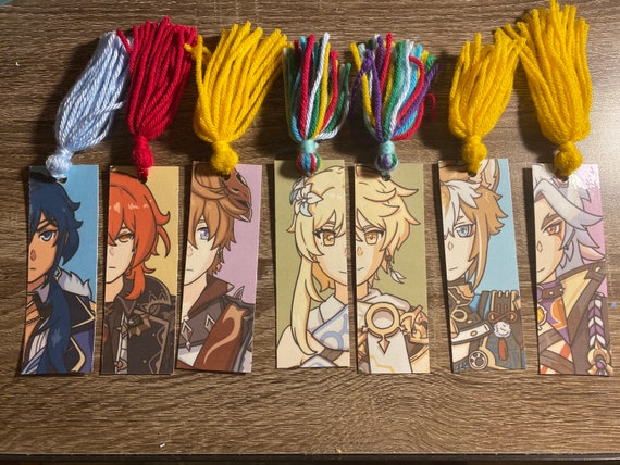 Genshin Impact Bookmarks - Etsy