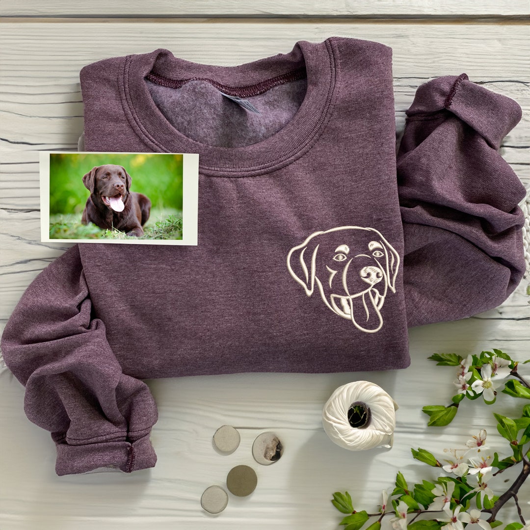 Chocolate Lab Sweatshirt, Embroidered Labrador Retriever Sweatshirts ...