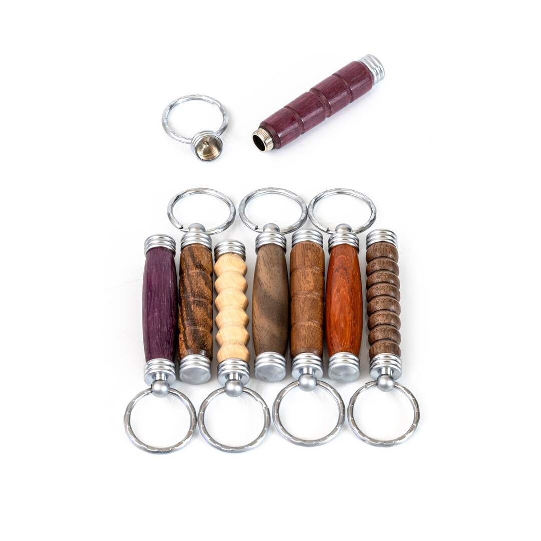 Wooden Secret Compartment Key Chains - Etsy