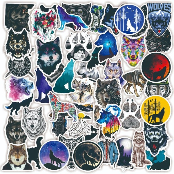 Wolf Stickers - Etsy
