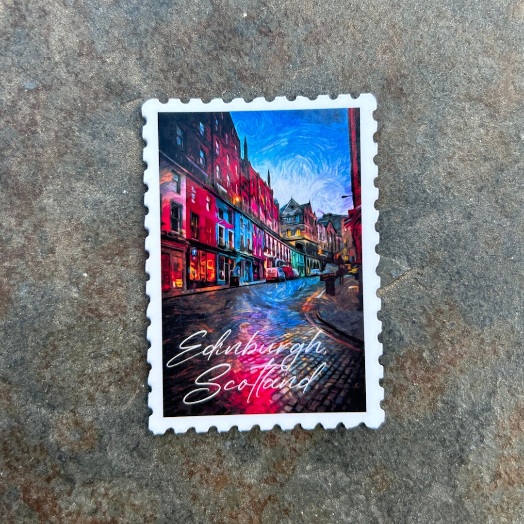 Edinburgh Scotland Stamp | Waterproof Vinyl Sticker | Stickers for ...