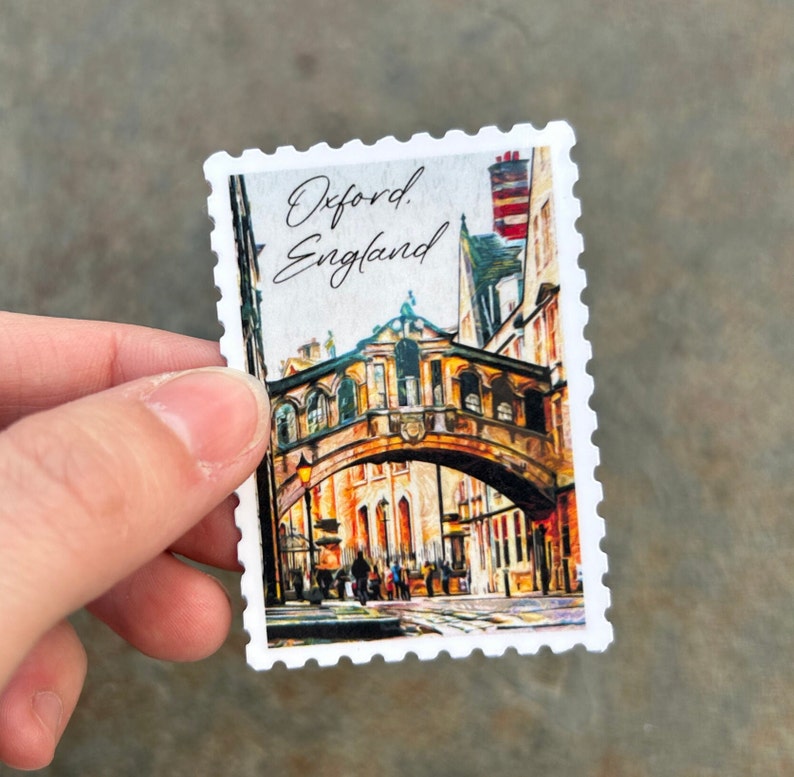 Oxford England Stamp | Waterproof Vinyl Sticker | Stickers for Water ...
