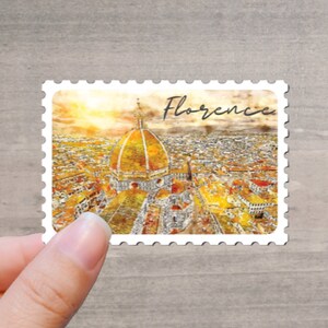Waterproof Vinyl Sticker Florence Italy Stamp Stickers - Etsy