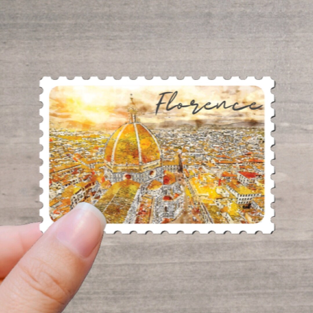 Waterproof Vinyl Sticker | Florence, Italy Stamp | Stickers for Water ...