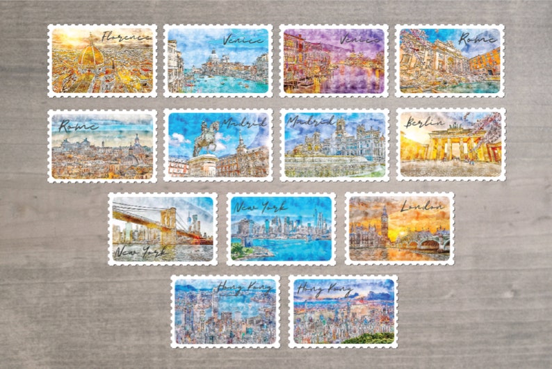 Waterproof Vinyl Sticker Florence Italy Stamp Stickers - Etsy