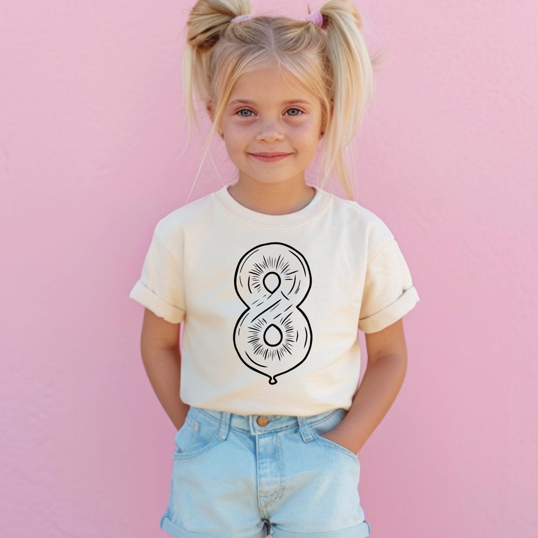 Eight Years Old , 8 Shirt , Cute Birthday Eight Shirt , Shirts for 8th ...
