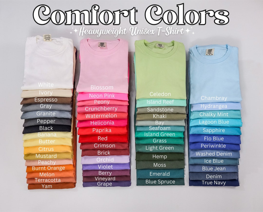 Blank Comfort Color Tshirt, Comfort Colors Shirt, Blank Color Washed ...