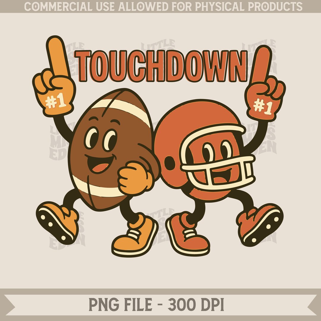 Football PNG , Cute Vintage Characters , Football Team Artwork ...