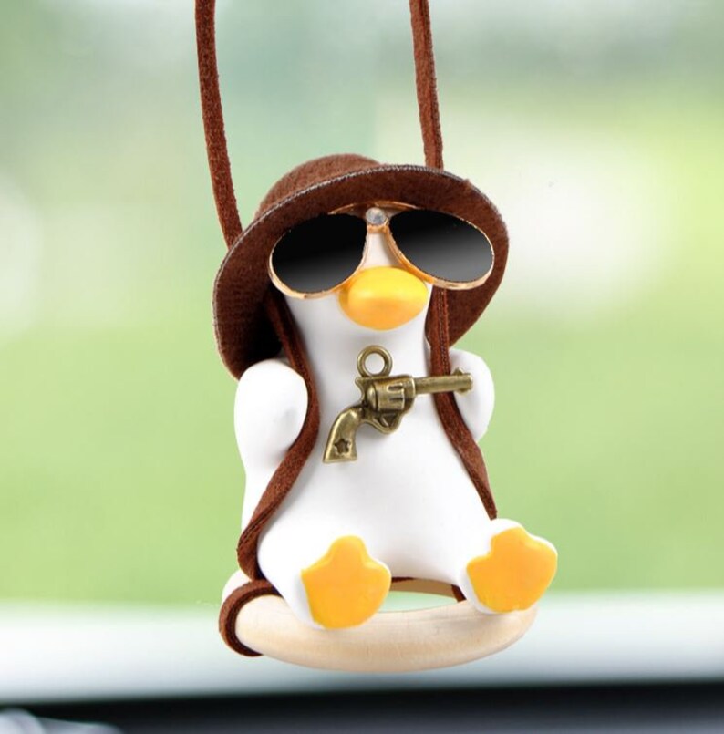 Cute Swinging Duck Car Rear View Mirror Hanging Accessory - Etsy