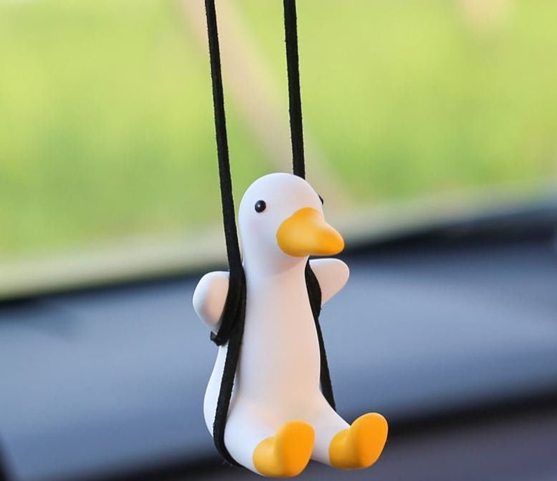 Cute Swinging Duck Car Rear View Mirror Hanging Accessory - Etsy