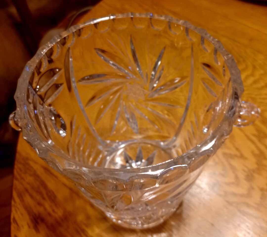 Ice Bucket Brilliant Cut Crystal Champagne and Wine Holder, Pinwheel ...