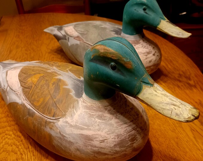 Pair of Antique D-9 Victor Duck Decoys, Manufactured by Woodstream Co ...