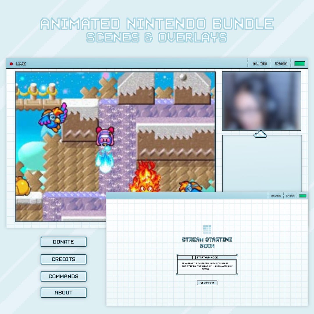 ANIMATED Nintendo DS Inspired Stream Package | Screens - Overlays ...