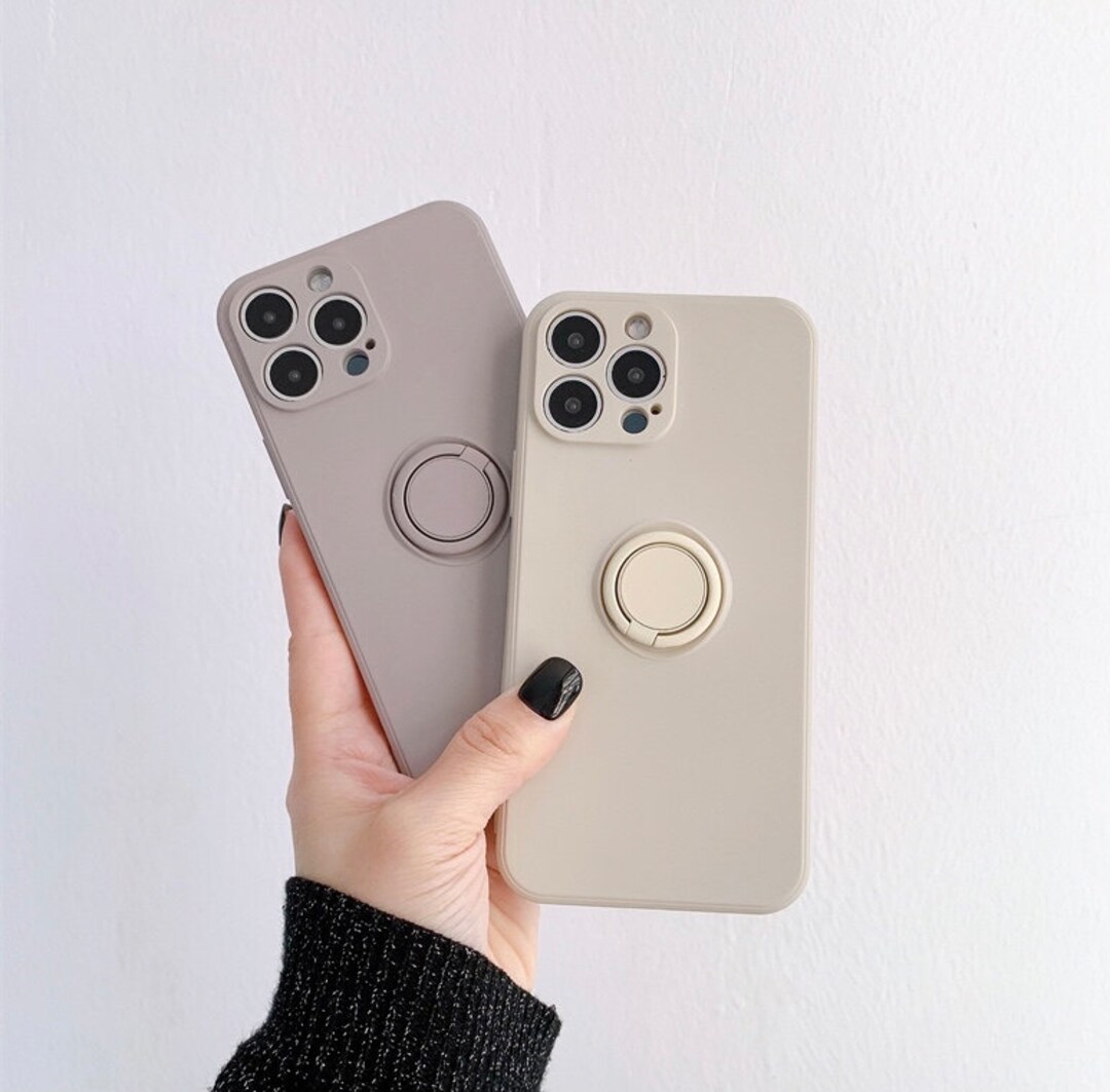 Neutral Color Silicone iPhone Case With Popsocket iPhone Xs Max, 11,12 ...