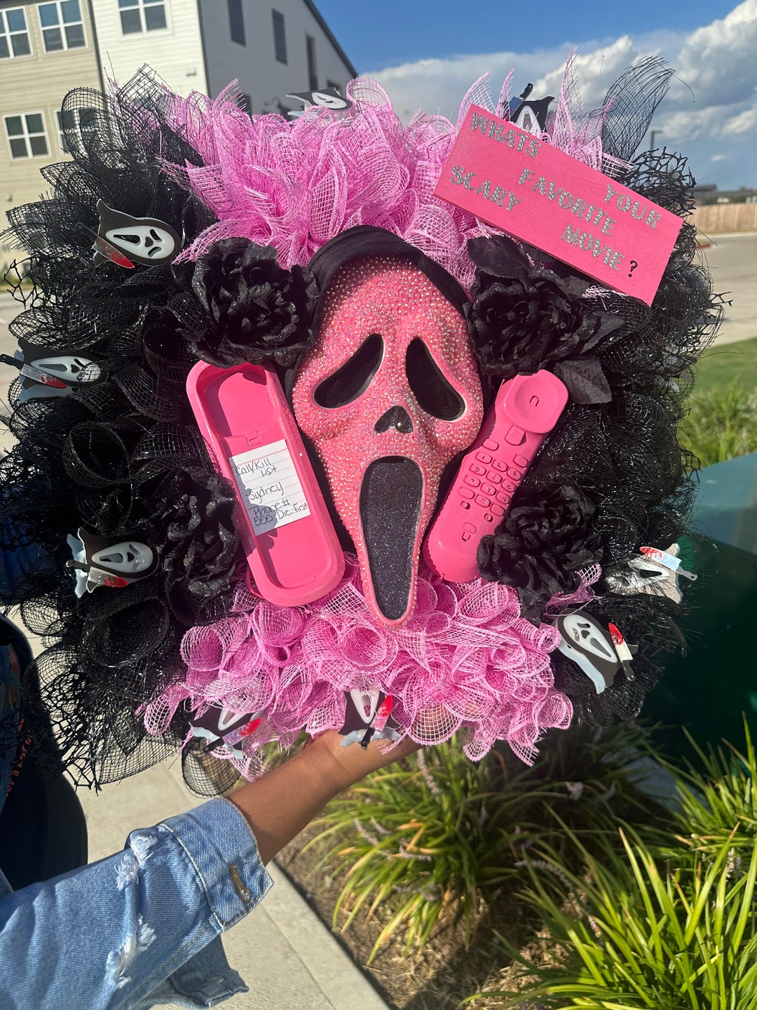 Pink SCREAM Bling Wreath/custom Wreath - Etsy