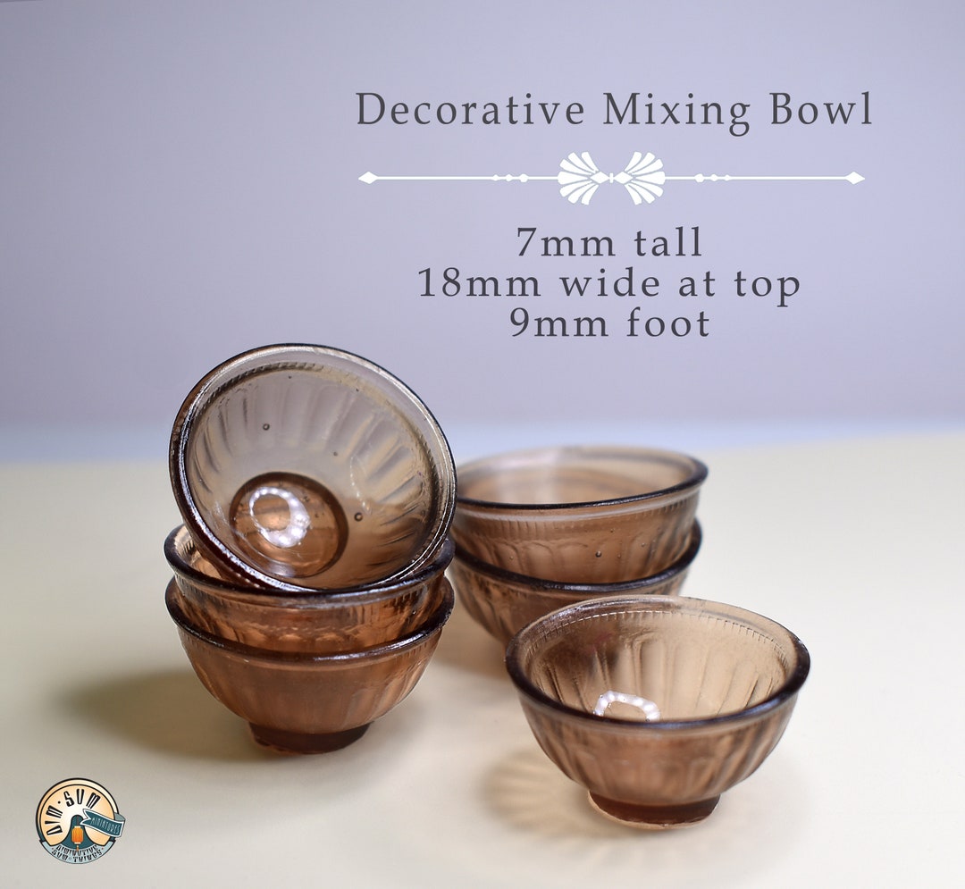 Miniature Cocoa Brown Transparent Small Mixing Bowl With - Etsy