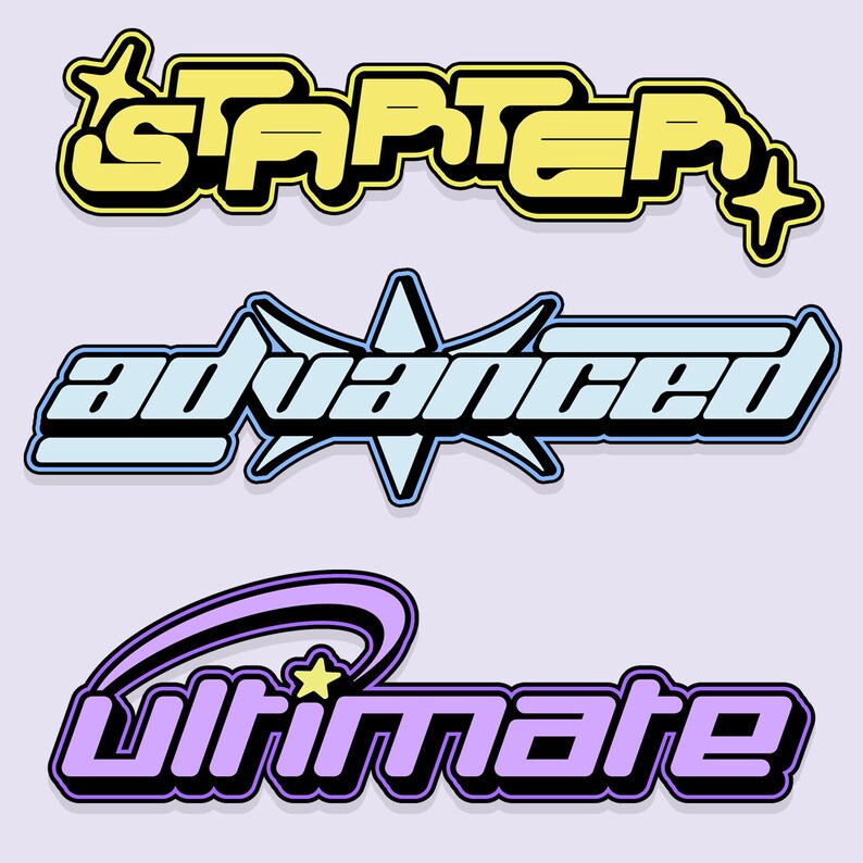 Custom Digital Y2K Logo FAST DELIVERY - Etsy