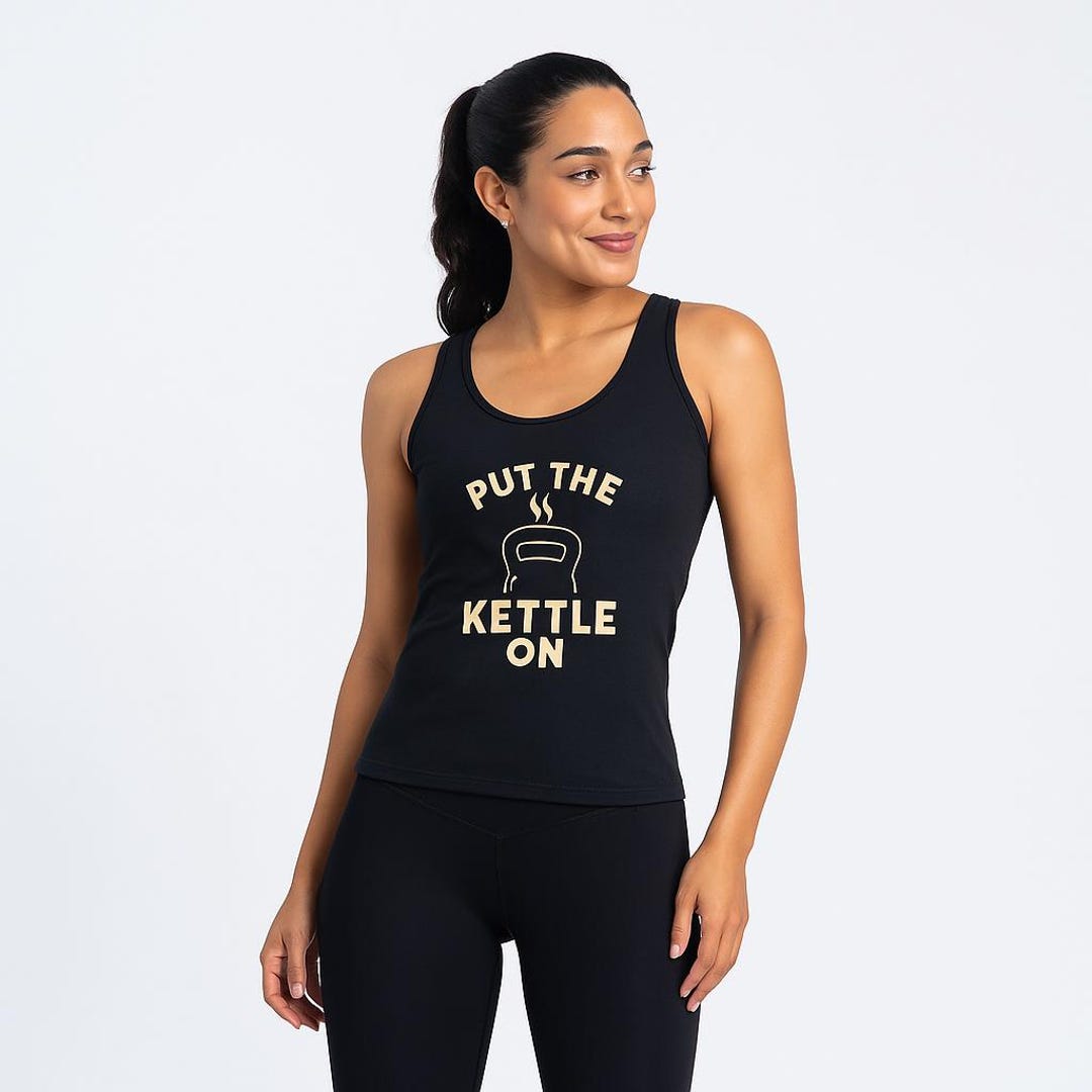 Put the Kettle on Funny Kettlebell T-shirt, Gym Humor Tee, Fitness Gift ...