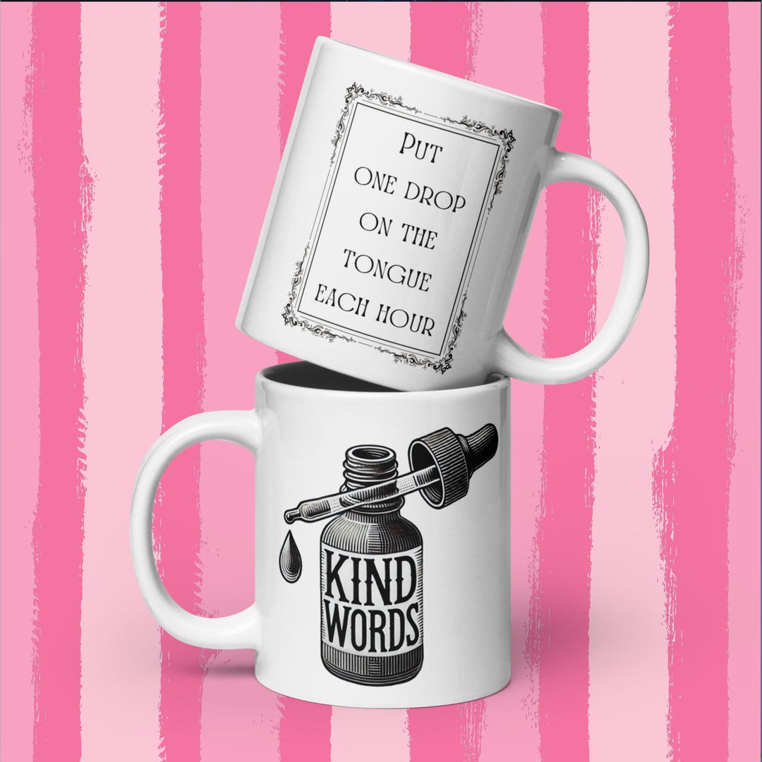 Kind Words Mug | Sip Positivity, One Drop at a Time - Etsy