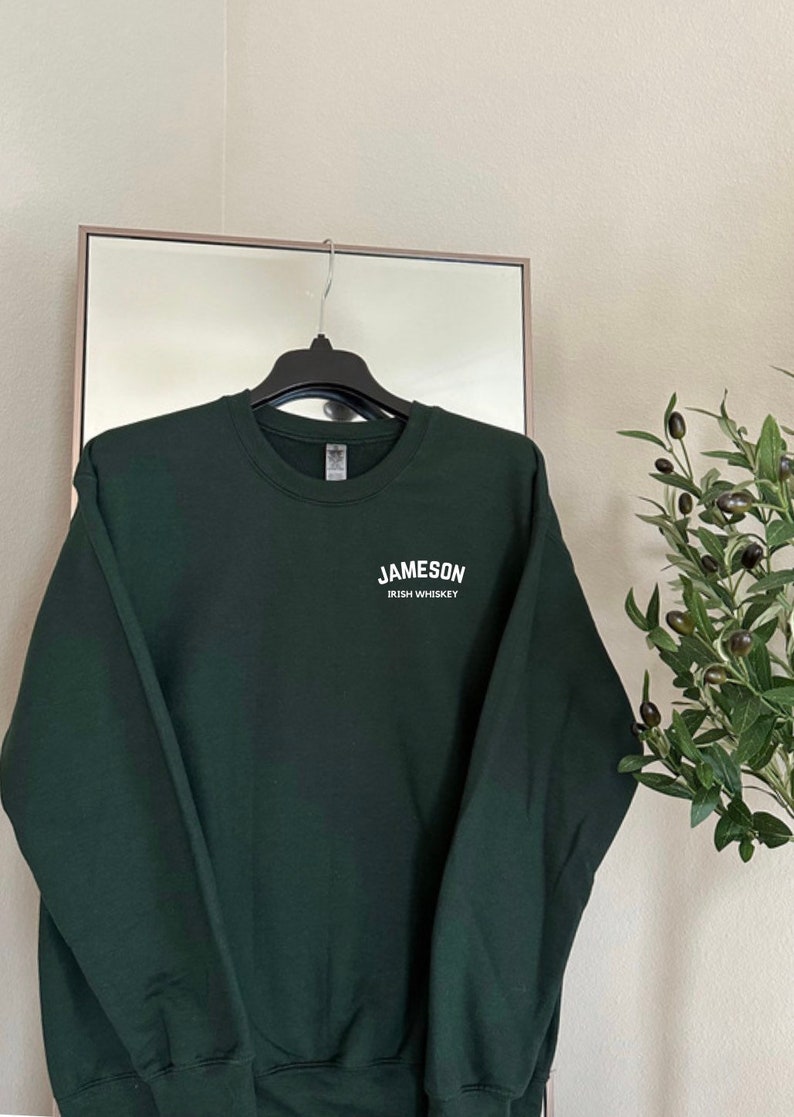 Jameson Whiskey Crewneck, Irish Whiskey, Sweatshirt, Vinyl Sweater ...