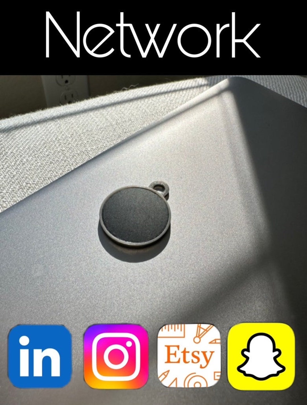 NFC Keychain - Preprogrammed for You - Linkedin, Spotify, Instagram ...