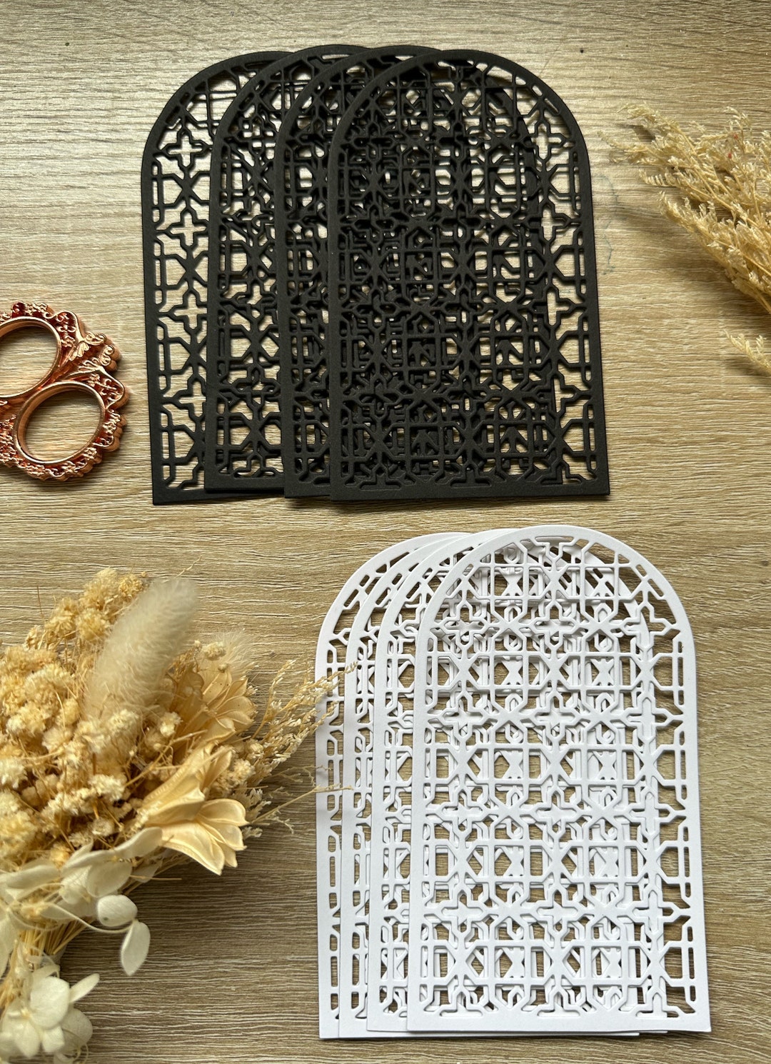 Set of 4/6 Arch Grid Die Cut Good for Journaling and Card Making - Etsy