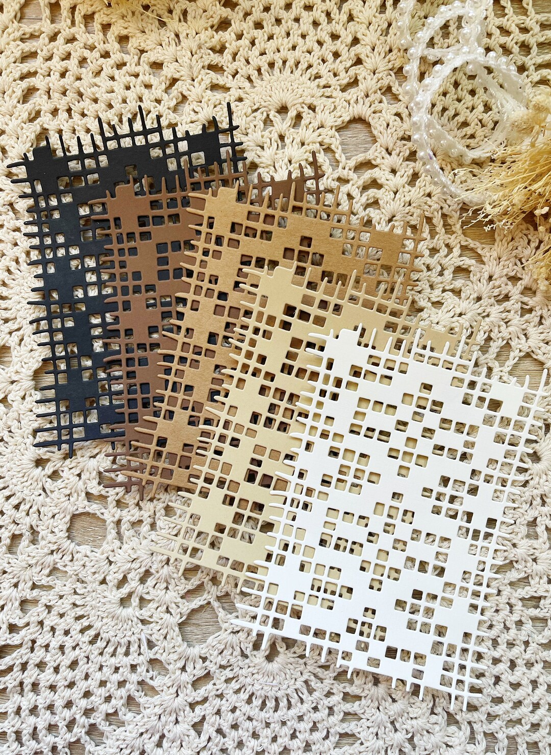 5 Pcs Eco Tree Mesh Die Cut for Journal Background, Layering, Card ...
